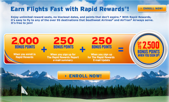 Southwest Rapid Rewards Enrollment Bonus One Mile At A Time southwest-rapid-rewards-enrollment-bonus-one-mile-at-a-time