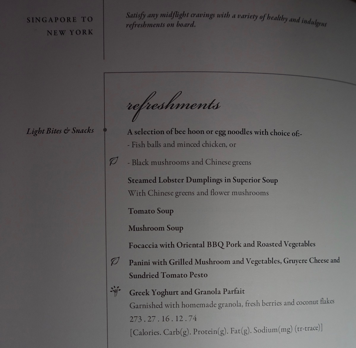 Singapore Airlines' Illogical Business Class Meals On The World's ...