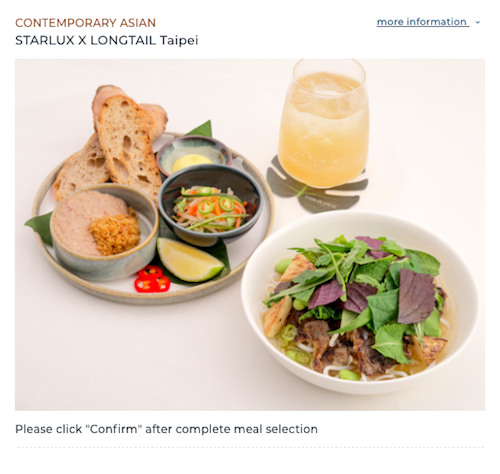 A Look At Starlux Airlines' Business Class Menu | One Mile at a Time
